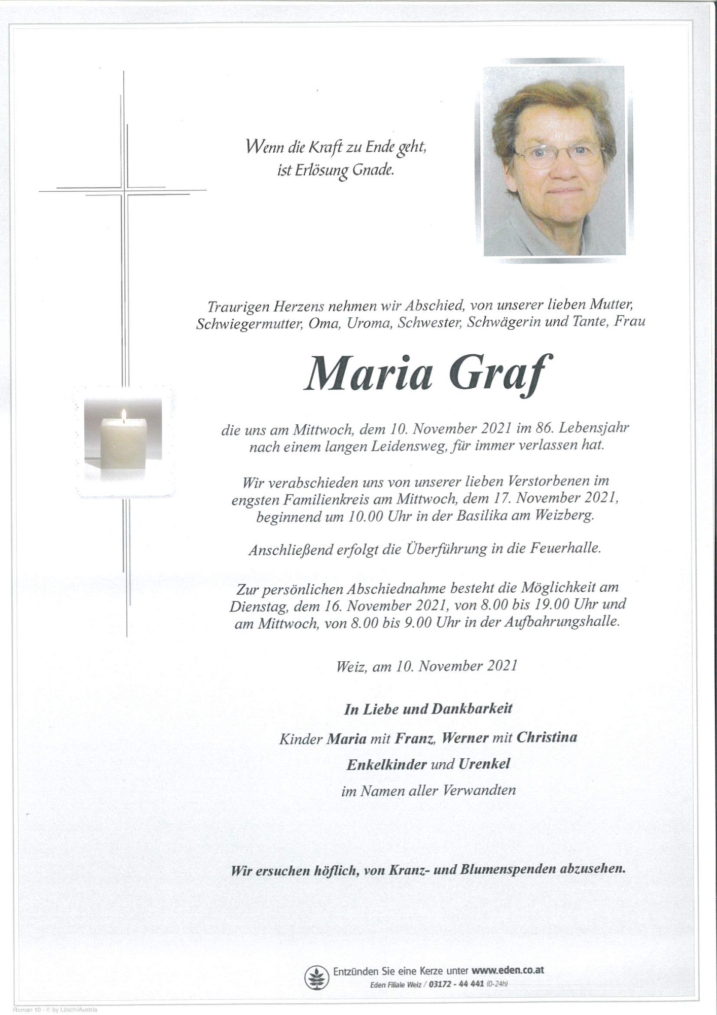 Maria Graf - Eden Bestattung