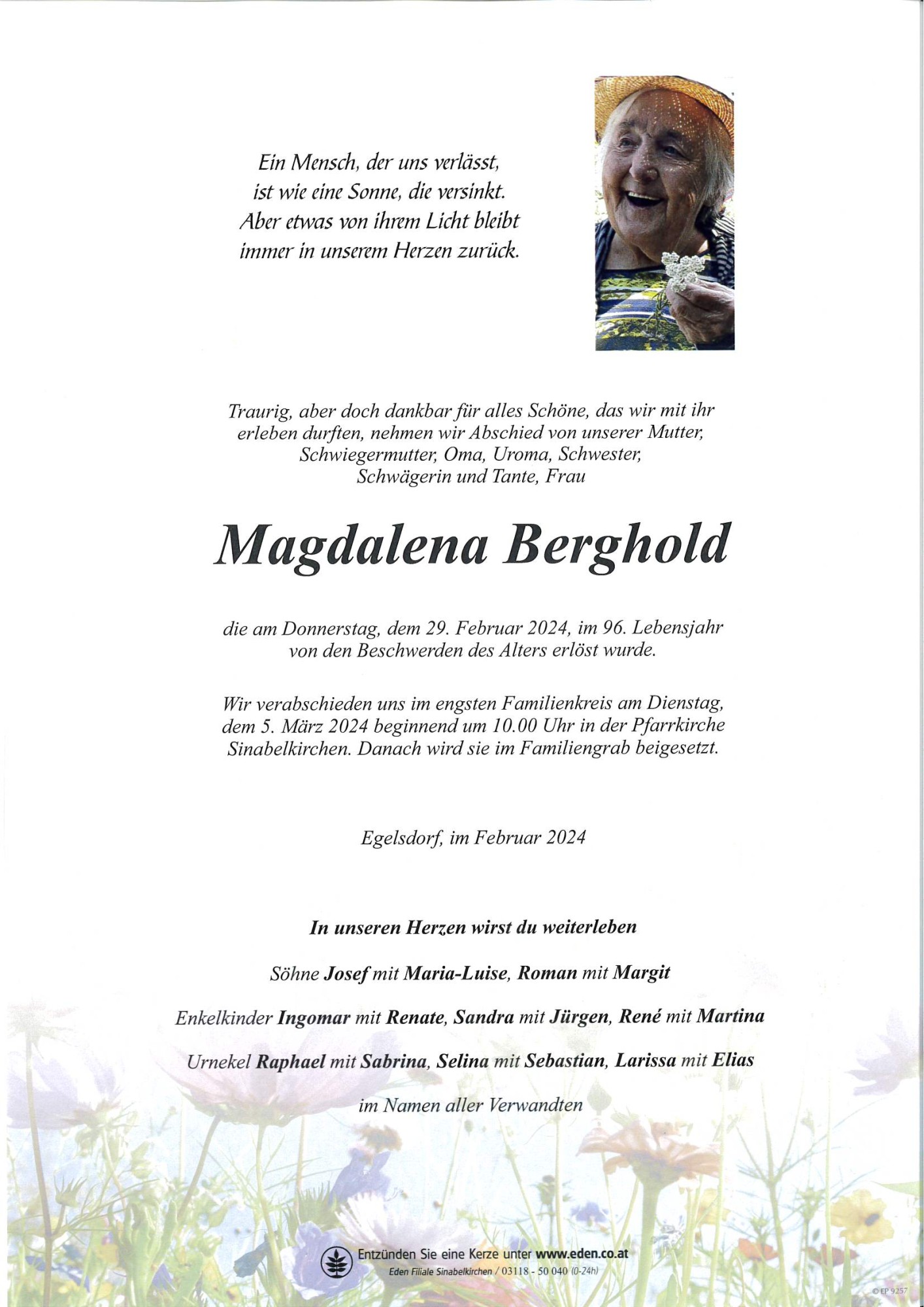 Magdalena Berghold - Eden Bestattung
