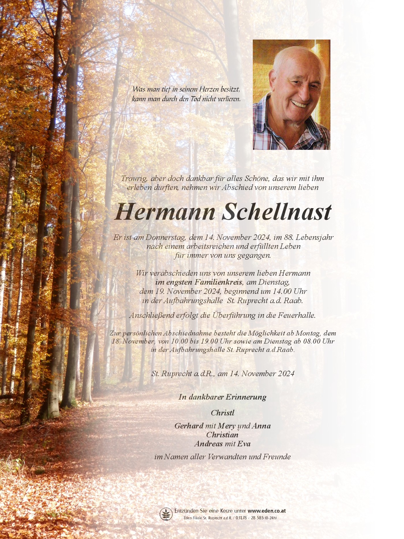 Hermann Schellnast - Eden Bestattung