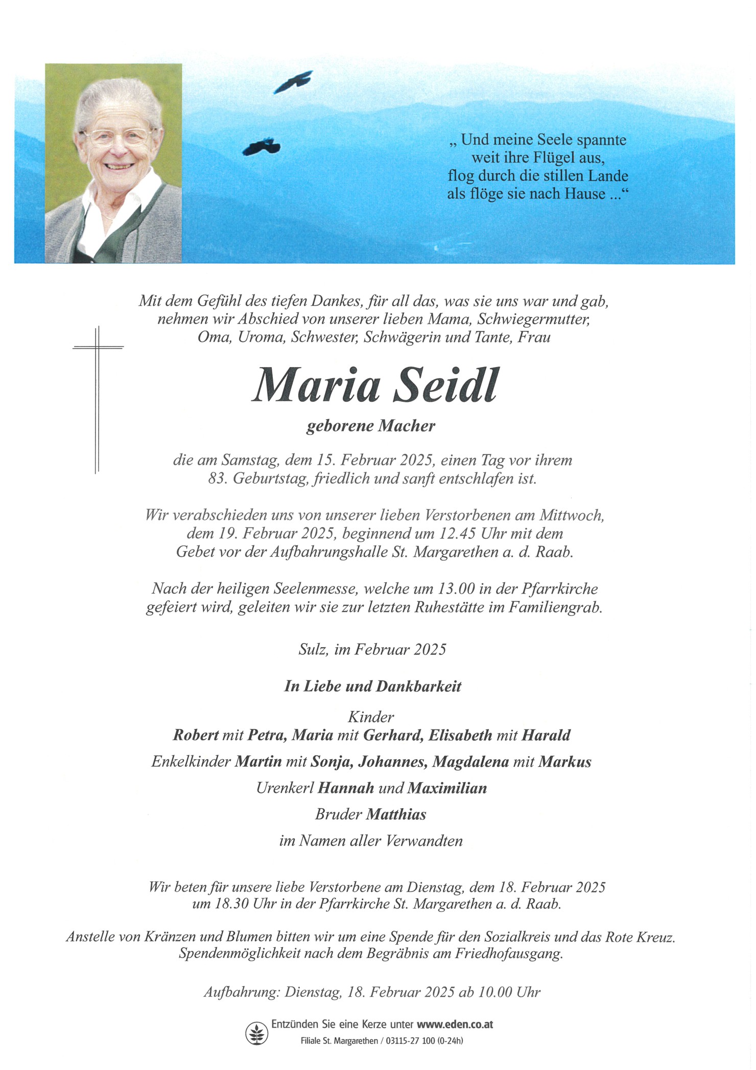 Maria Seidl - Eden Bestattung