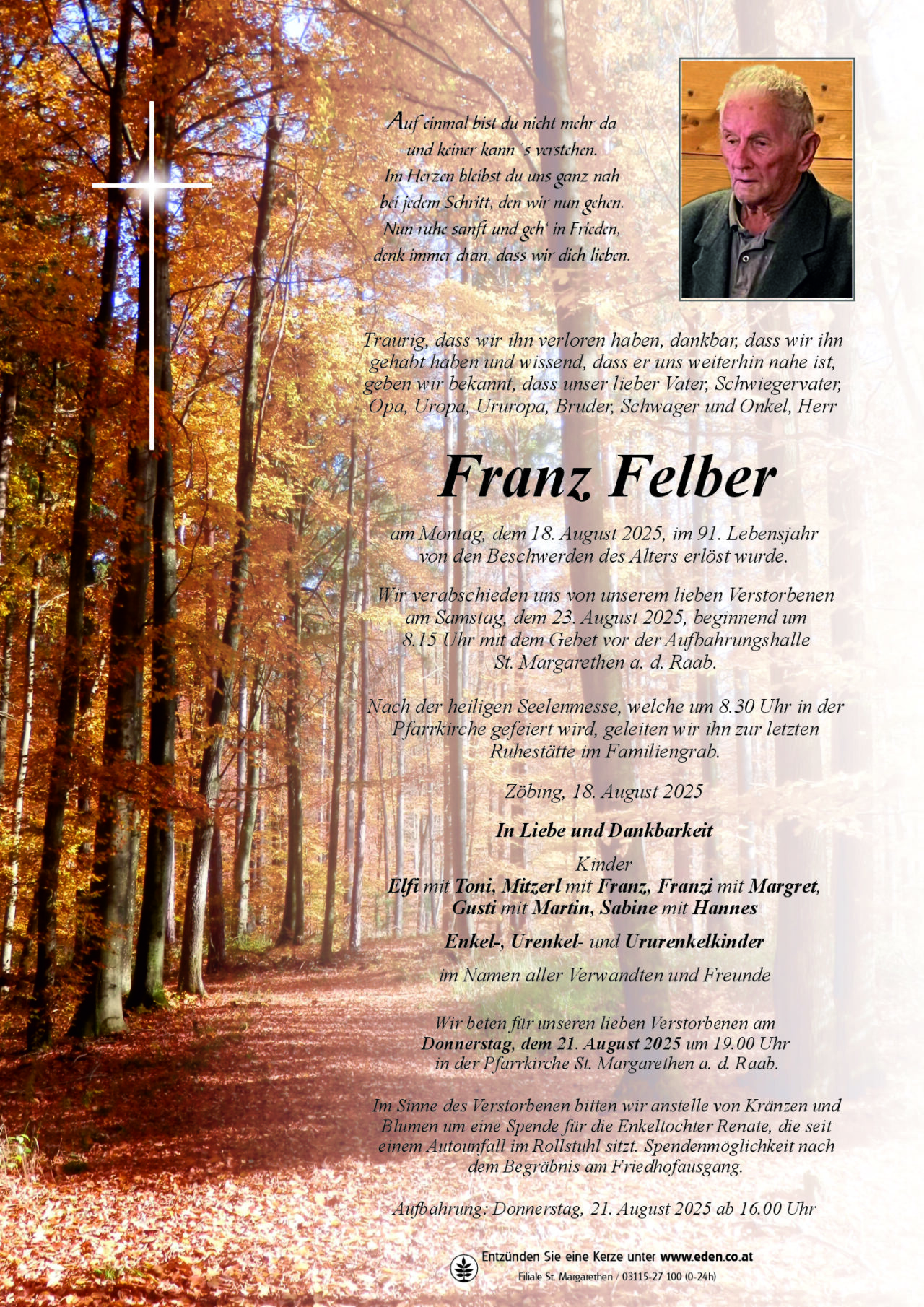 Franz Felber - Eden Bestattung
