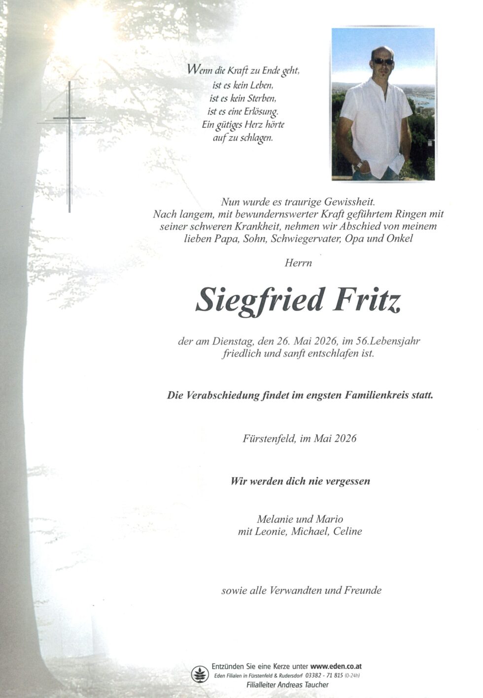 Siegfried Fritz - Eden Bestattung